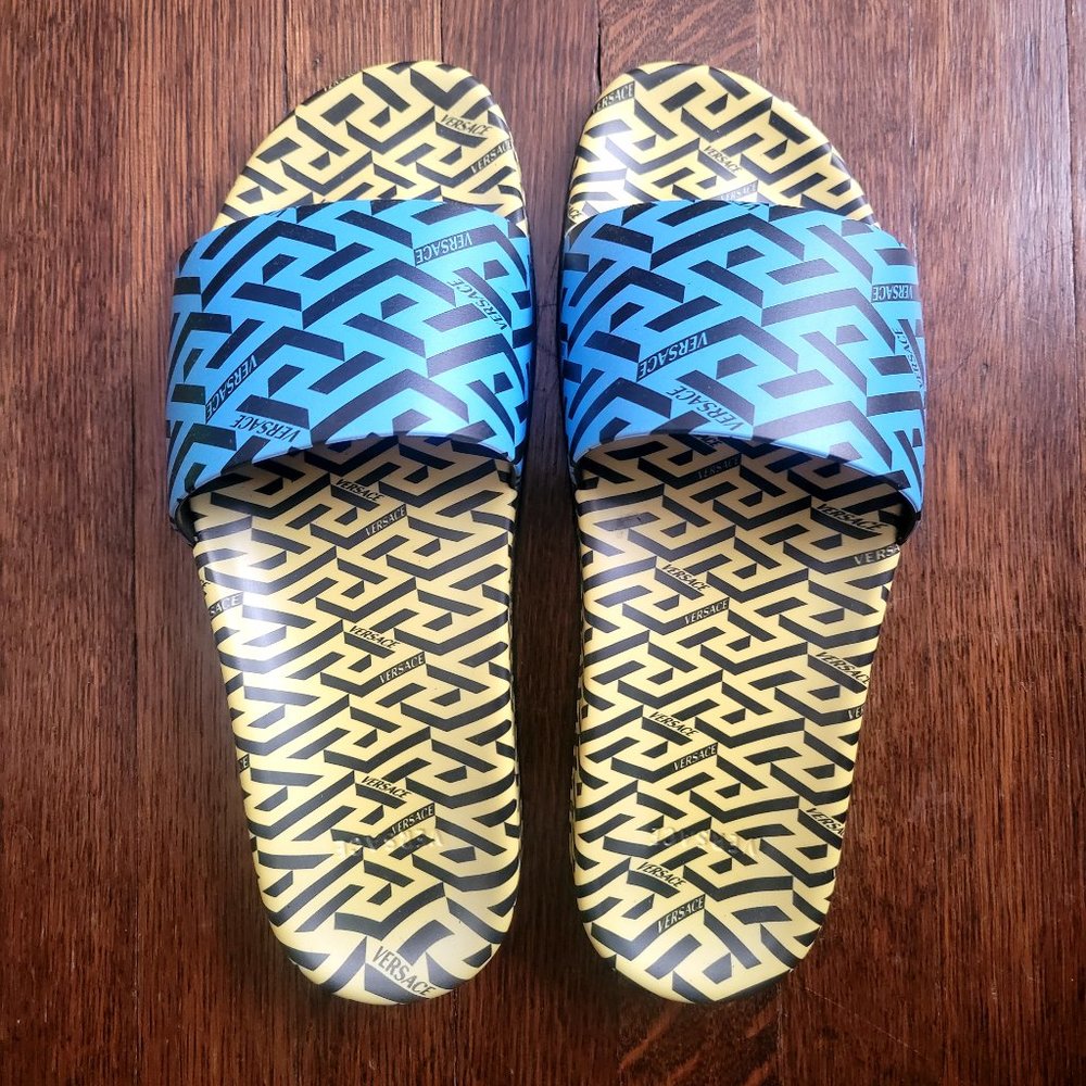 Versace Rubber Pool Slides - Gem